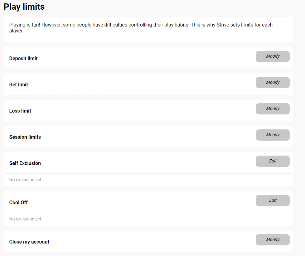 Setting Limits – Online Gaming